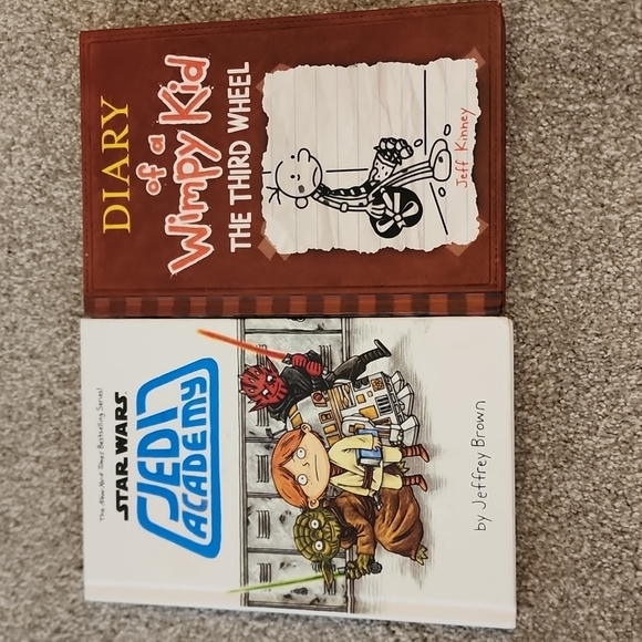 None | Other | Like New 2 Kids Books Diary Of A Wimpy Kid Star Wars ...